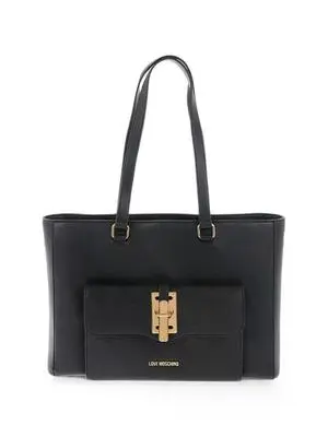 Moschino Logo-embossed Tote Bag - Black