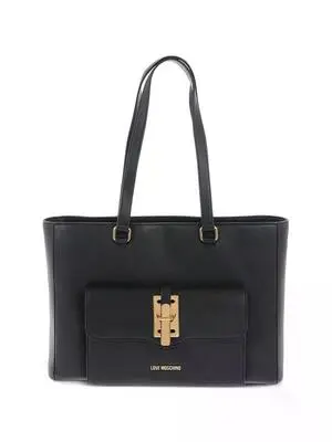 Moschino Logo-embossed Tote Bag - Black