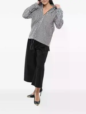 Woolrich Awning-striped Drawstring Shirt - White
