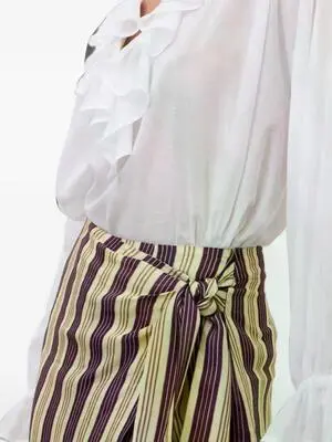 OTTOD'AME Striped Wrap Skirt