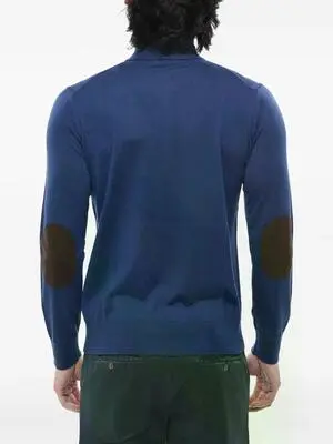 PAOLO PECORA Half-zip Elbow-patch Sweater