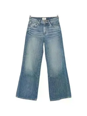 ANTIK DENIM Faded Wide-leg Jeans - Blue