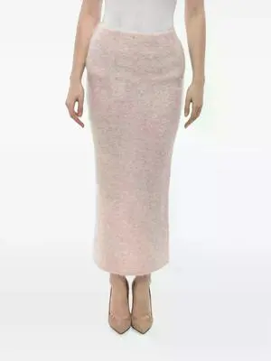 HOLZWEILER Elasticated-waistband Midi Skirt - Pink