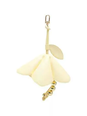 THEMOIRE Flower-pendant Beaded Bag Charm - Yellow
