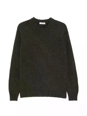 KANGRA Flecked-knit Crew-neck Sweater - Green
