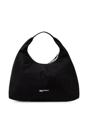 Karl Lagerfeld Graffiti Print Logo Patch Tote Bag