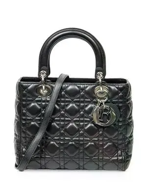 Dior Lady Cannage Two-way Bag - Black
