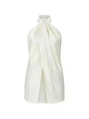 Stella McCartney Halterneck Draped Top - Neutrals