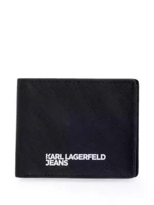 Karl Lagerfeld Logo-print Bi-fold Wallet - Black