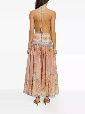 Zimmermann Floral-print Halterneck Maxi Dress