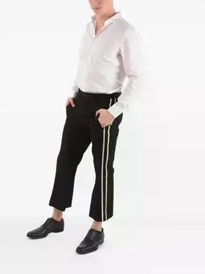 Neil Barrett Slim-fit Cropped Trousers With Contrast Side Stripes