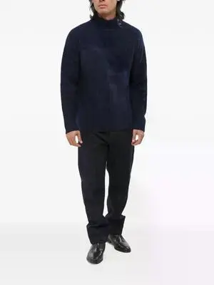 OLIVER LATTUGHI Button-detail Ribbed-knit Sweater