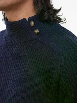 OLIVER LATTUGHI Button-detail Ribbed-knit Sweater