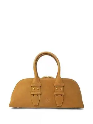 Pinko Love Birds Buckle Shoulder Bag - Brown
