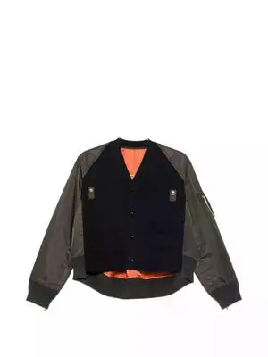 Sacai Long-sleeve Cardigan - Blue