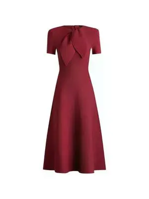 Scanlan Theodore Short Sleeved Midi Dress - Red