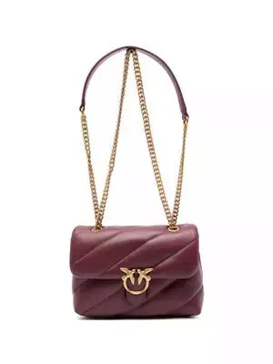 Pinko Mini Love Puff Quilted Shoulder Bag - Purple