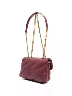 Pinko Mini Love Puff Quilted Shoulder Bag - Purple