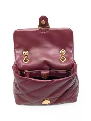 Pinko Mini Love Puff Quilted Shoulder Bag - Purple
