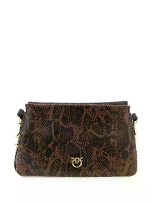 Pinko Love Birds Python-print Leather Crossbody Bag