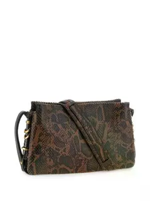 Pinko Love Birds Python-print Leather Crossbody Bag