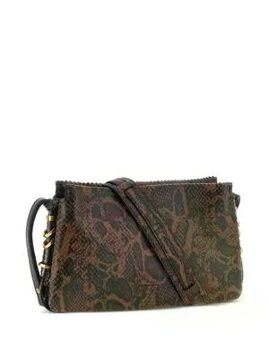Pinko Love Birds Python-print Leather Crossbody Bag