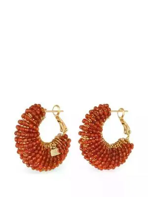 Gas Bijoux Izzia Beaded Hoop Earrings - Gold