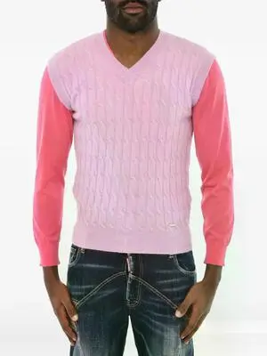 Dsquared2 Cable-knit V-neck Vest