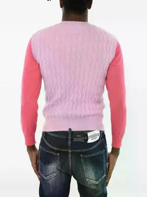 Dsquared2 Cable Knit V-neck Vest