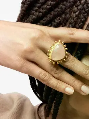Sylvia Toledano Pink Quartz Dot Ring