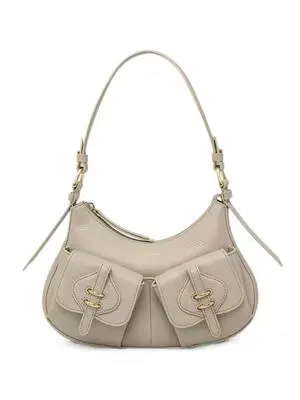 COCCINELLE Small Mavery Pocket-detail Shoulder Bag - Neutrals