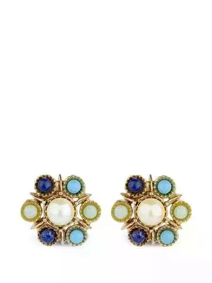 Gas Bijoux Augusta Pearl Stud Earrings - Gold