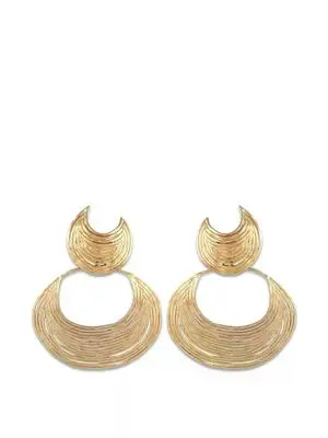 Gas Bijoux Luna Wave Hand-hammered Earrings - Gold