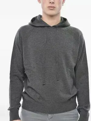 PAOLO PECORA Virgin Wool Hoodie - Grey