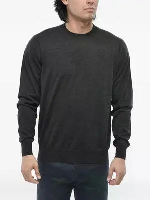 PAOLO PECORA Wool Crew Neck Sweater - Grey