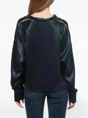 COGO Button-detail Silk Shirt