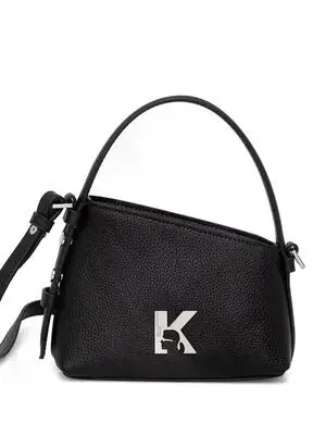 Karl Lagerfeld Logo Plaque Asymmetric Cross Body Bag - Black