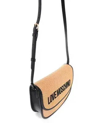 Moschino Logo Embroidered Cross Body Bag