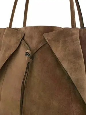 Gabriela Hearst Suede Knotted-strap Tote Bag - Brown