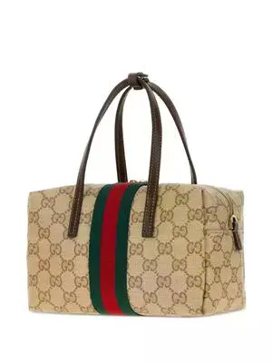 Gucci Mini Boston Gg Supreme Tote Bag - Neutrals