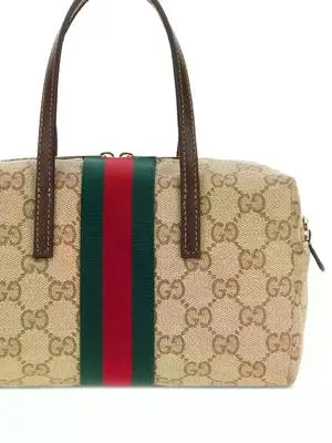 Gucci Mini Boston Gg Supreme Tote Bag - Neutrals