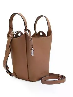 TOD'S Logo-embossed Leather Bucket Bag - Brown