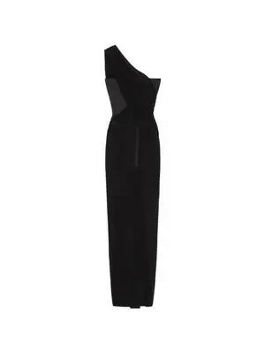 Givenchy Draped One-shoulder Maxi Dress - Black