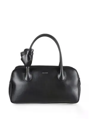 Magda Butrym Brigitte Rose-detail Leather Tote Bag - Black