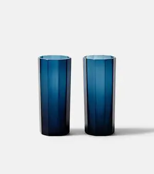 NASONMORETTI Dodeca Set Of 2 Highball Glasses - Blue