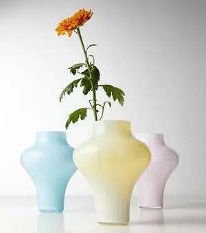 NASONMORETTI As 17 Medium Glass Vase Sergio Asti - Yellow