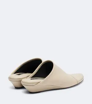 CHRISTEN Stretch Leather Wedge Mules