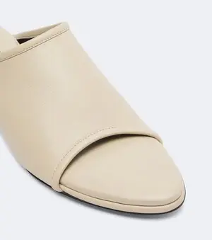 CHRISTEN Stretch Leather Wedge Mules