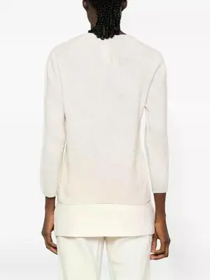 Fabiana Filippi Fine-knit Three-quarter Sleeve Sweater - Neutrals