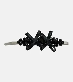 Simone Rocha Embellished Hair Clip - Black